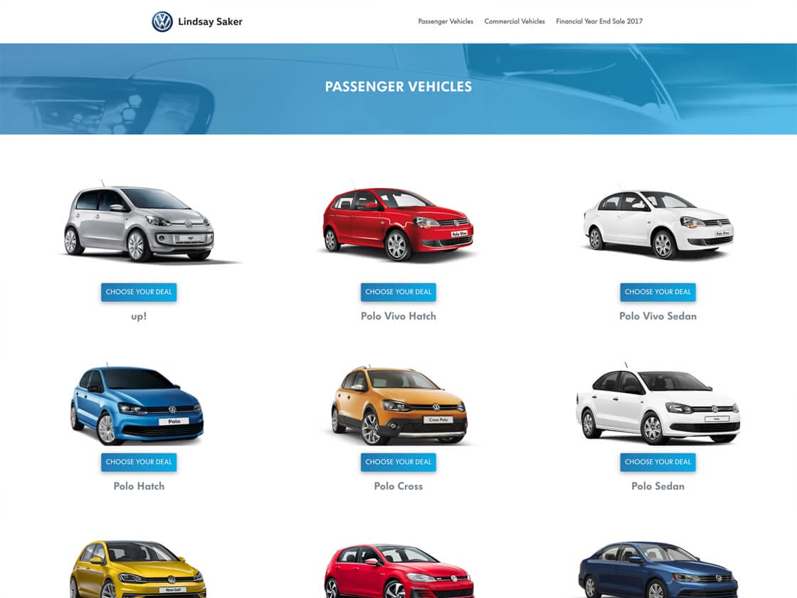 Volkswagen Lindsay Saker Website - Lucidity Design