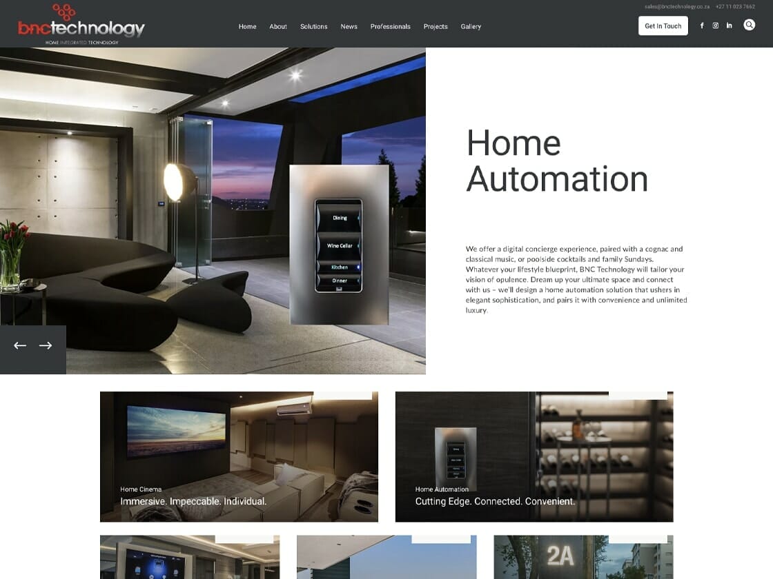 BNC Technology Website - Lucidity Design