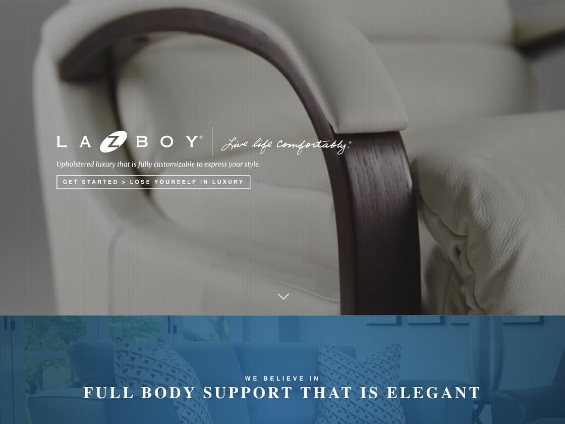 La-z-Boy Website - Lucidity Design