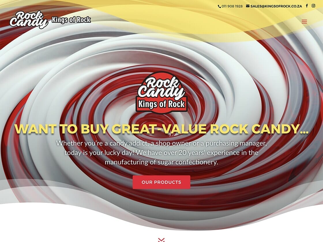 Rock Candy Website - Lucidity Design