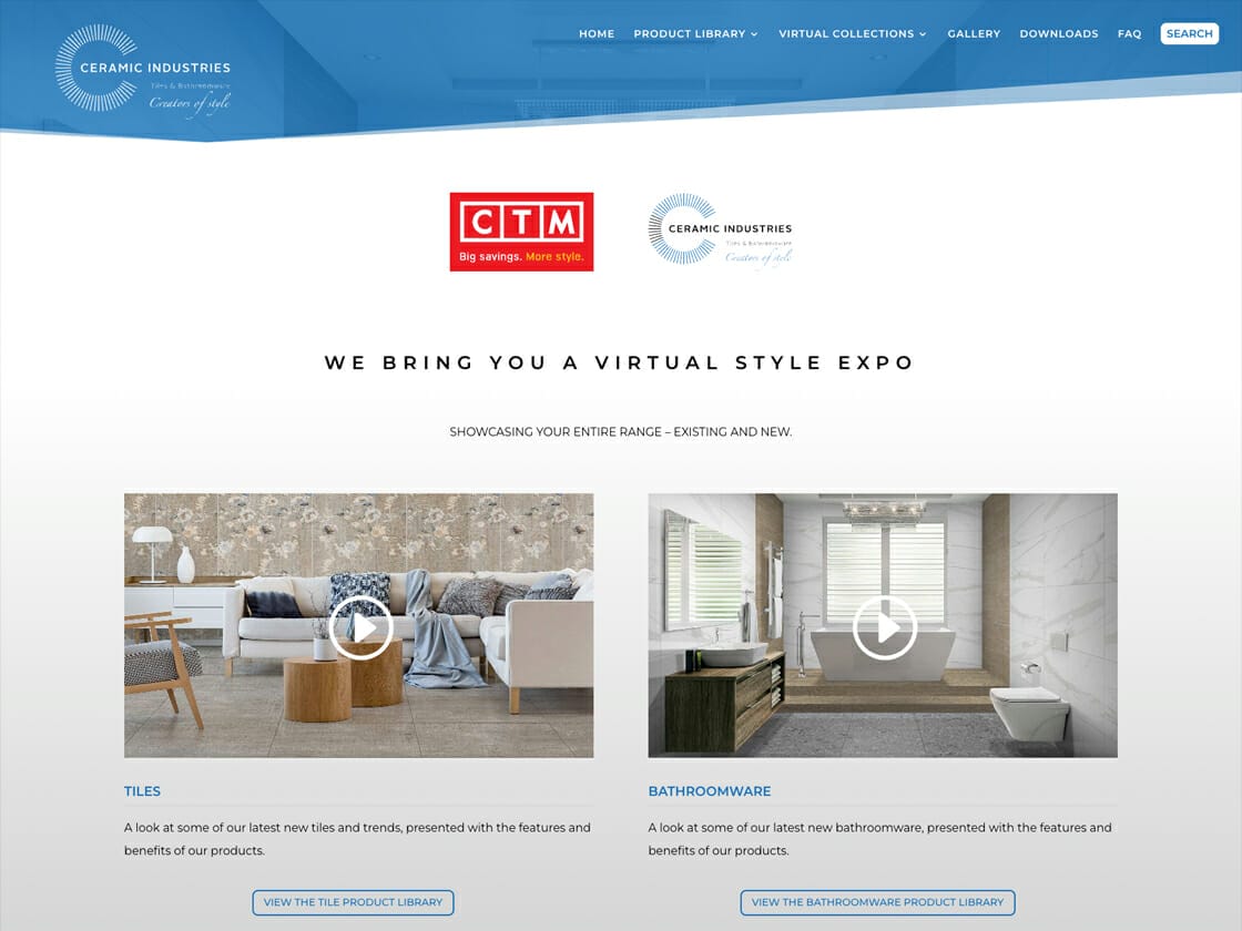 Ceramic Industries Style Expo Website - Lucidity Design