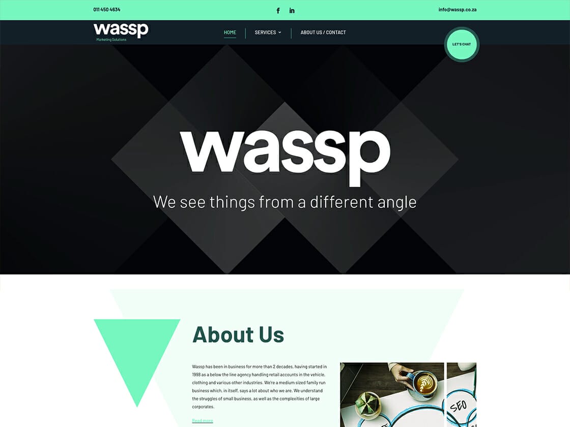 Wassp Website - Lucidity Design