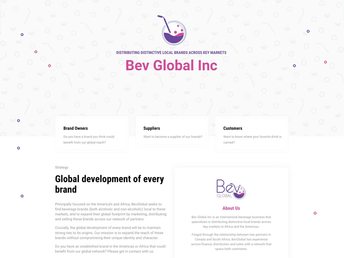 Bev Global Inc Website - Lucidity Design