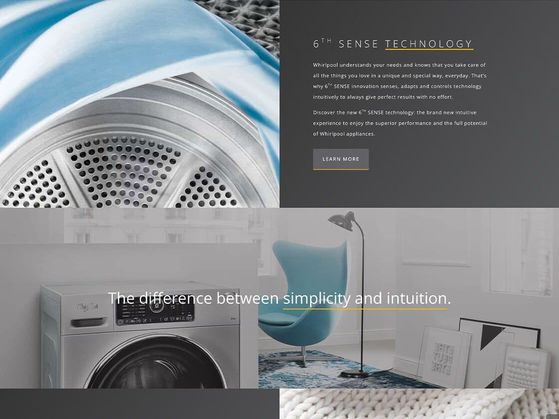 Whirlpool Laundry Website - Lucidity Design
