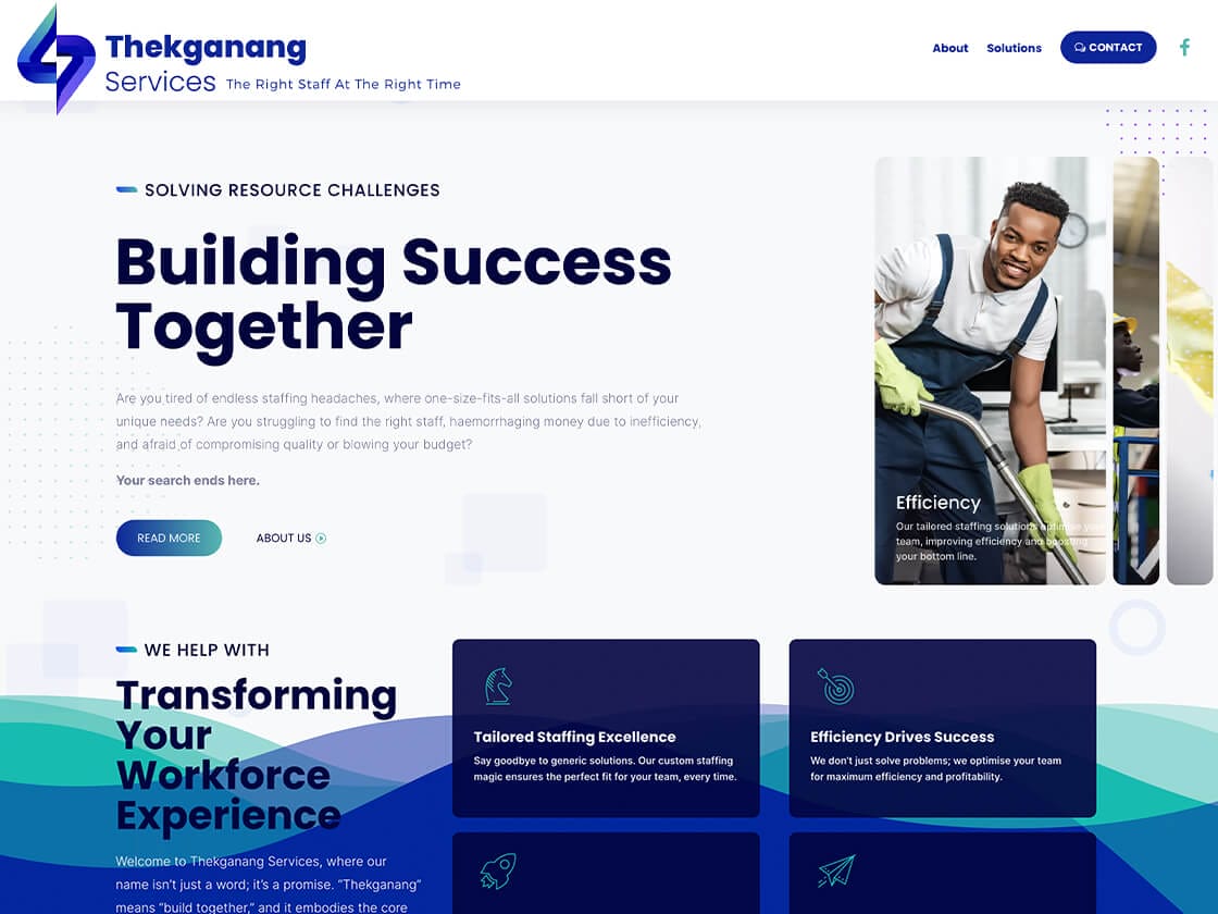 Thekganang Services Website - Lucidity Design