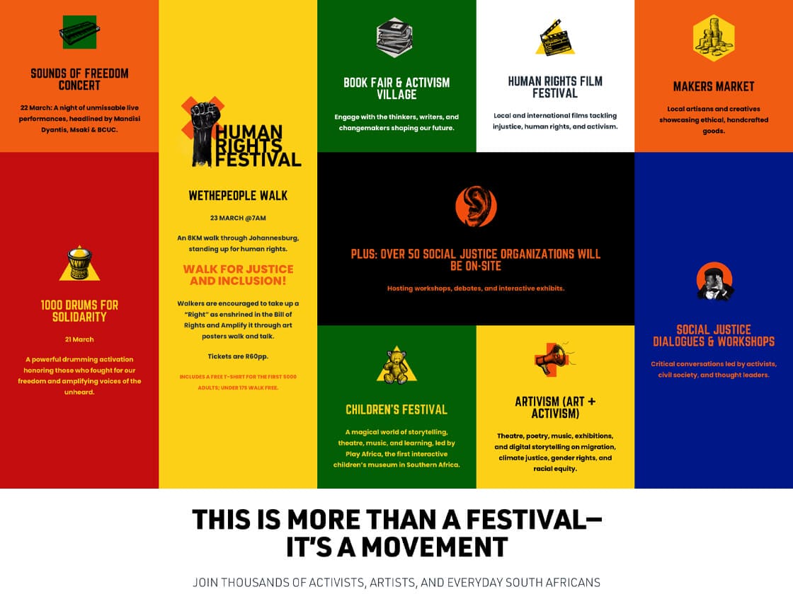 Conhill Human Rights Festival 2025 Website - Lucidity Design